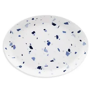 TWIG NEW YORK Terrazzo Azzurro 14 Oval Platter - Blue