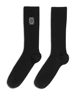 Sandro Embroidered Socks - Black