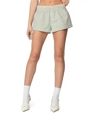 EDIKTED Lenorah Gingham Boxer Shorts