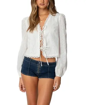 Lace Up Blouses