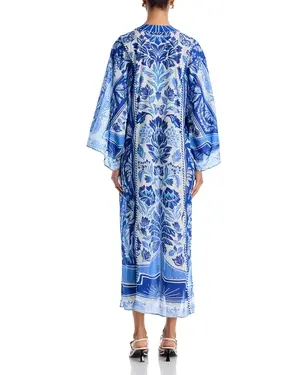 off-white delicate tapestry long sleeve maxi dress Long Sleeve Crystal Floral Maxi Dress White