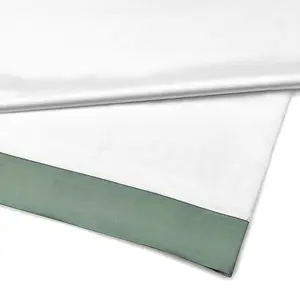 Gingerlily Ebury Silk Flat Sheet, King - White/green