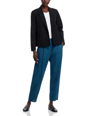 Eileen Fisher Stretch Twill Open Front Blazer