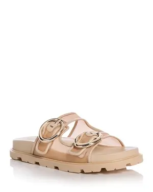 STUART WEITZMAN Benni Sport Slide Sandals - Beige