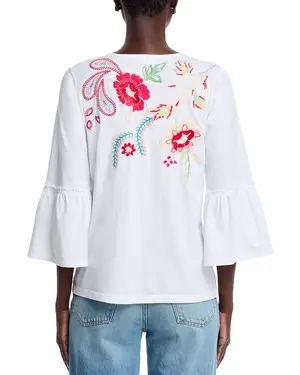 Johnny Was Ruffle Sleeve T-shirt