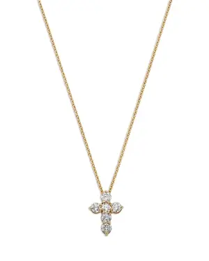 Bloomingdale'S Diamond Cross Pendant Necklace - Gold