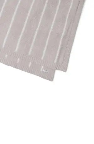 Barefoot Dreams Cozychic™ Pinstripe Bed Blanket - Stone/ Pearl
