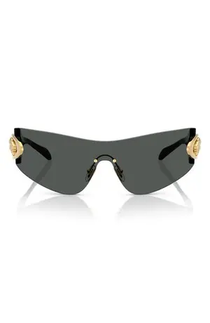 Versace 142mm Pillow Shield Sunglasses - Dark Grey