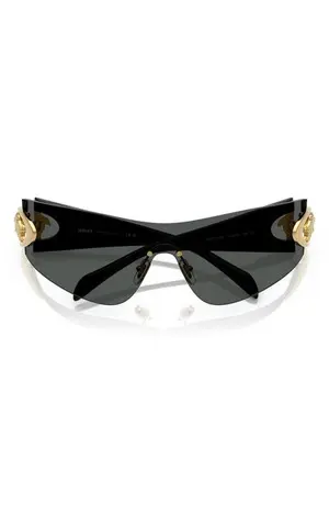 Versace 142mm Pillow Shield Sunglasses - Dark Grey