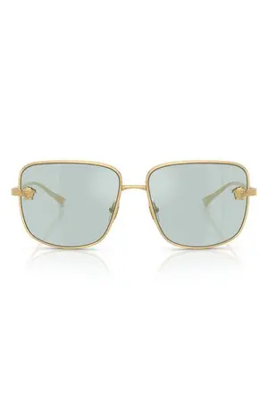Versace 59mm Square Sunglasses - Gold/ Aqua