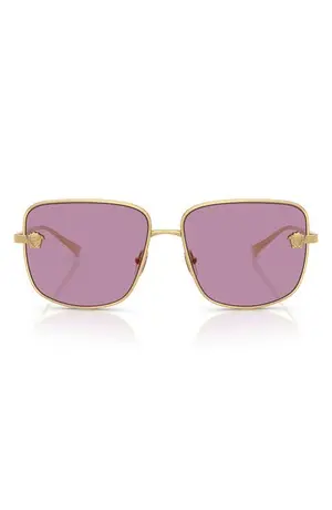 Versace 59mm Square Sunglasses - Gold/ Pink