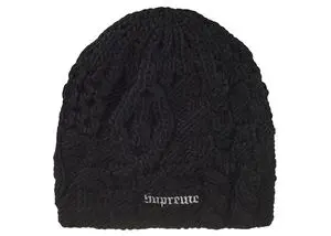 Supreme Block Knit Beanie - Black