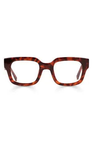 Eyebobs Square Frame Reading Glasses - Red Orange Tortoise