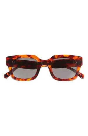 Eyebobs Square Off 47mm Polarized Square Sunglasses - Red Orange Tortoise
