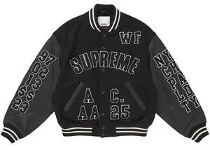 Supreme Praises Varsity Jacket - Black