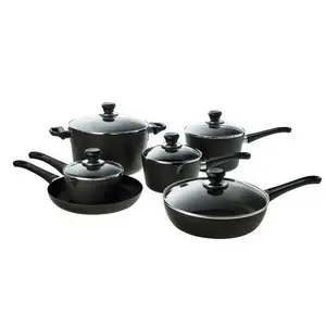 SCANPAN Classic 11 Piece Deluxe Nonstick Cookware Set - Black