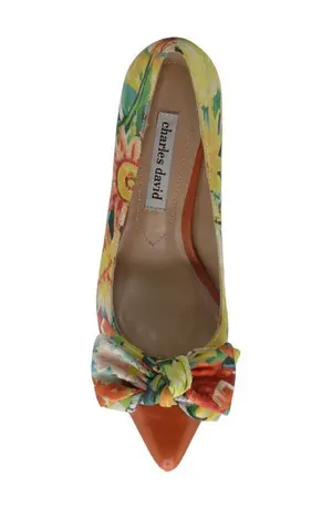 CHARLES DAVID Adren Pointed Cap Toe Pump - Bright Multi