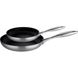 SCANPAN Ctx 2 Piece Nonstick Fry Pan Set, 8" & 10.25 - Silver
