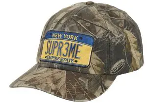Supreme License Plate 6-panel Cap - Camo