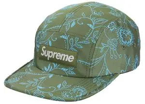 Supreme Floral Jacquard Camp Cap - Green