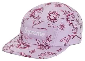 Supreme Floral Jacquard Camp Cap - Purple