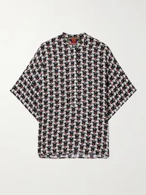 La DoubleJ Mother Estelle Printed Crepe Blouse
