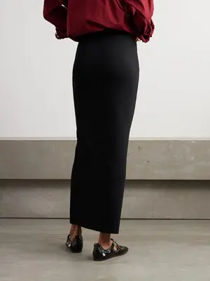 Max Mara Alce Knitted Maxi Skirt - Black