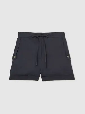 REISS Cara Linen Shorts