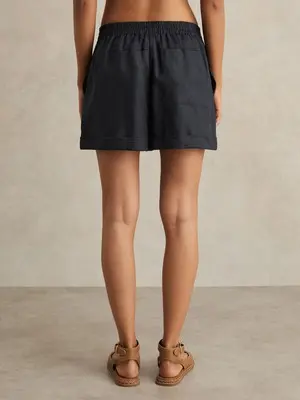 REISS Cara Linen Shorts