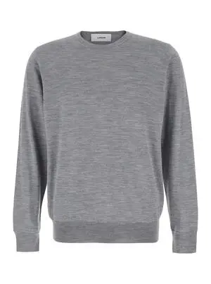 LARDINI Lardini Crewneck Wool-Blend Sweater - Grey
