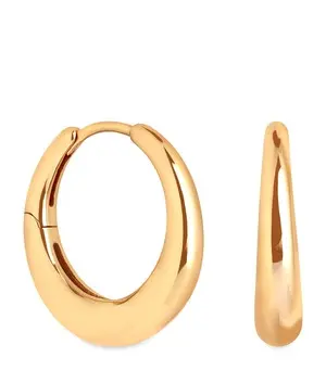 ASTRID & MIYU Medium Dome Hoop Earrings - Gold
