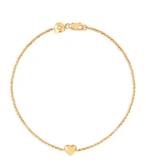 ASTRID & MIYU Love Heart Charm Bracelet - Gold