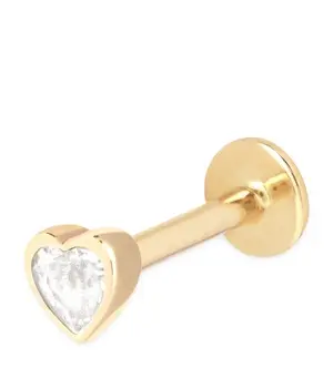 ASTRID & MIYU Yellow And Topaz Heart Earring - Gold