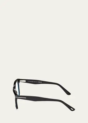 TOM FORD Acetate Square Glasses With Clip-on Sun Lenses