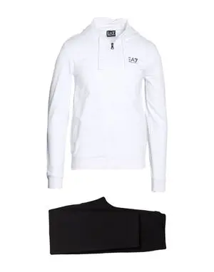EA7 Two-tone French Terry Tracksuit - White