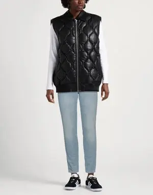 Guess Skinny Jeans With Leather Trims
