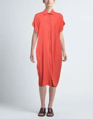 Rossopuro Midi Linen Shirt Dress