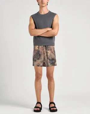 GAËLLE PARIS Crocodile-print Relaxed Fit Shorts