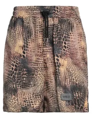 GAËLLE PARIS Crocodile-print Relaxed Fit Shorts
