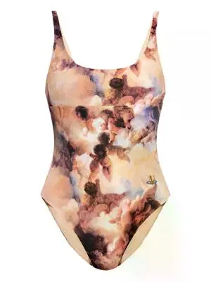 VIVIENNE WESTWOOD Graphic-print One-piece Swimsuit - Pink
