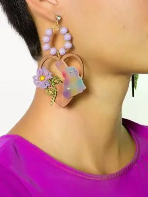 AMIR SLAMA Heart-motif Drop Earrings