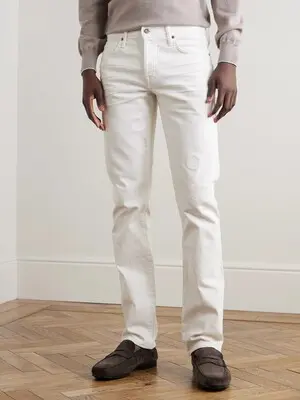 TOM FORD Slim-fit Straight-leg Selvedge Jeans - Neutrals