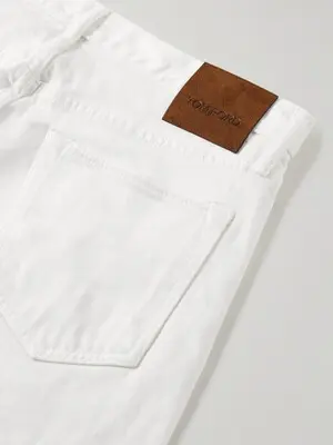 TOM FORD Slim-fit Straight-leg Selvedge Jeans - Neutrals