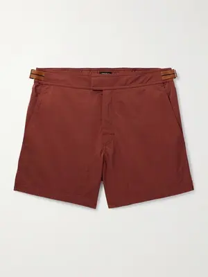 Zegna Rio Straight-leg Mid-length Swim Shorts - Red