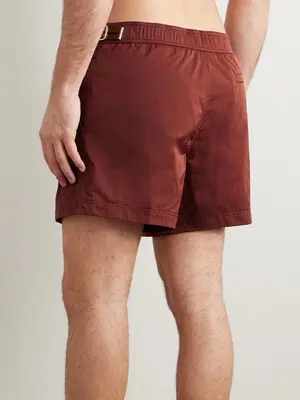 Zegna Rio Straight-leg Mid-length Swim Shorts - Red