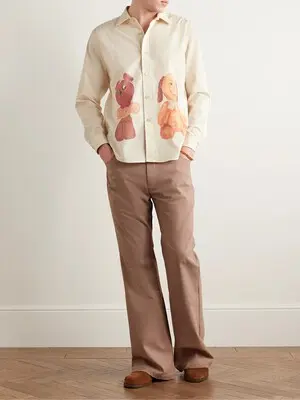 SMALL TALK Printed Cotton-poplin Shirt