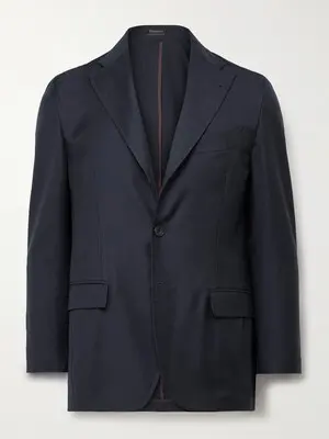 Rubinacci Unstructured Wool-twill Suit Jacket