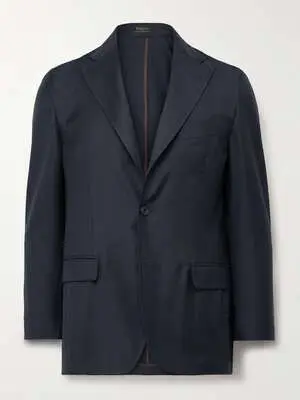 Rubinacci Rubinacci - Unstructured Wool-Twill Suit Jacket - Men - Blue  Navy