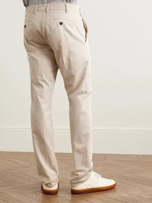 Peter Millar Somerset Slim-fit Stretch Cotton And Linen-blend Trousers