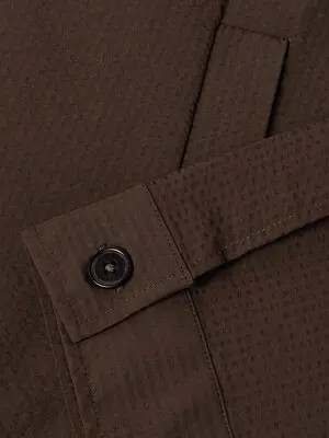 Nn07 Zander 1924 Striped Seersucker Overshirt